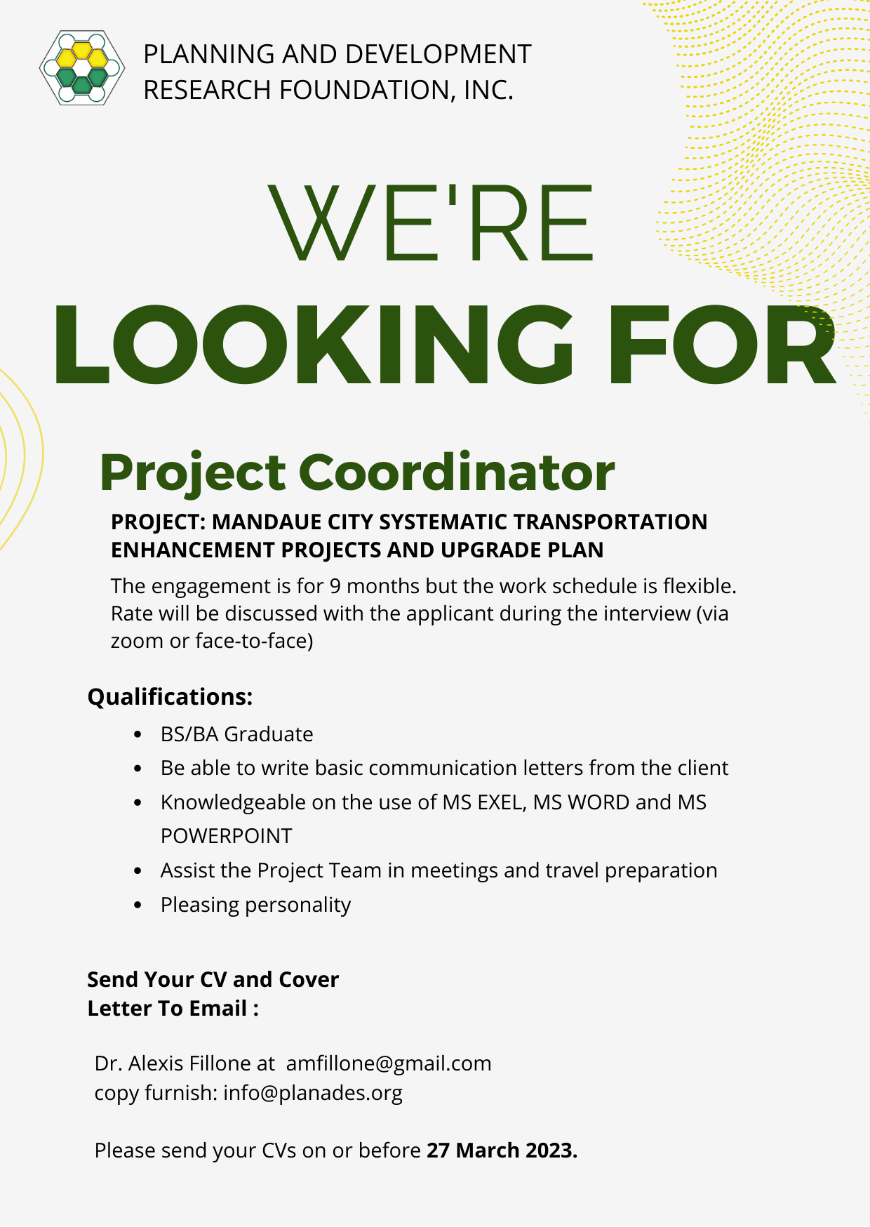 Opportunities - Planning and Development Research Foundation, Inc ...